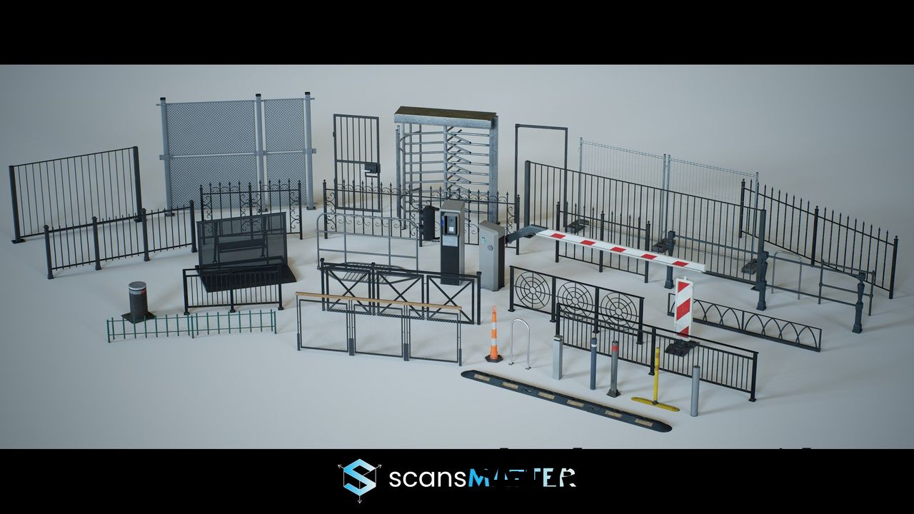 Mega Barriers Kit – Game-Ready, Modular Barriers 巨型障碍套件 Game Ready 模块化 ...