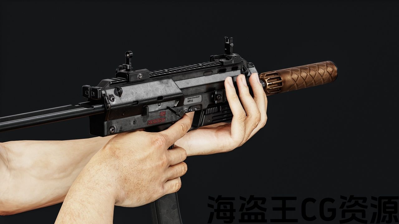 Animated German SMG FPS Gun Pack 动画德国SMG FPS枪包-海盗王CG资源